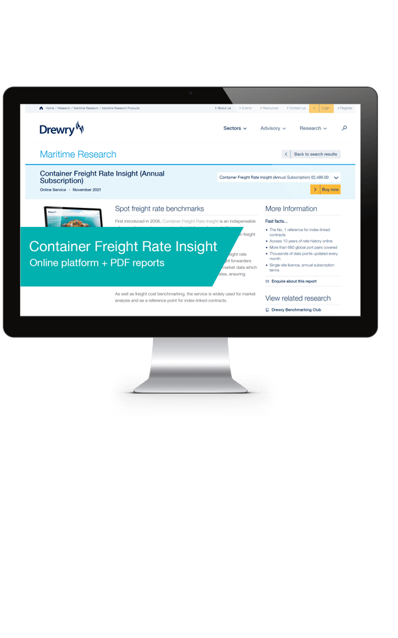 Drewry - Maritime Research Products - Container Freight Rate Insight (Annual Subscription)